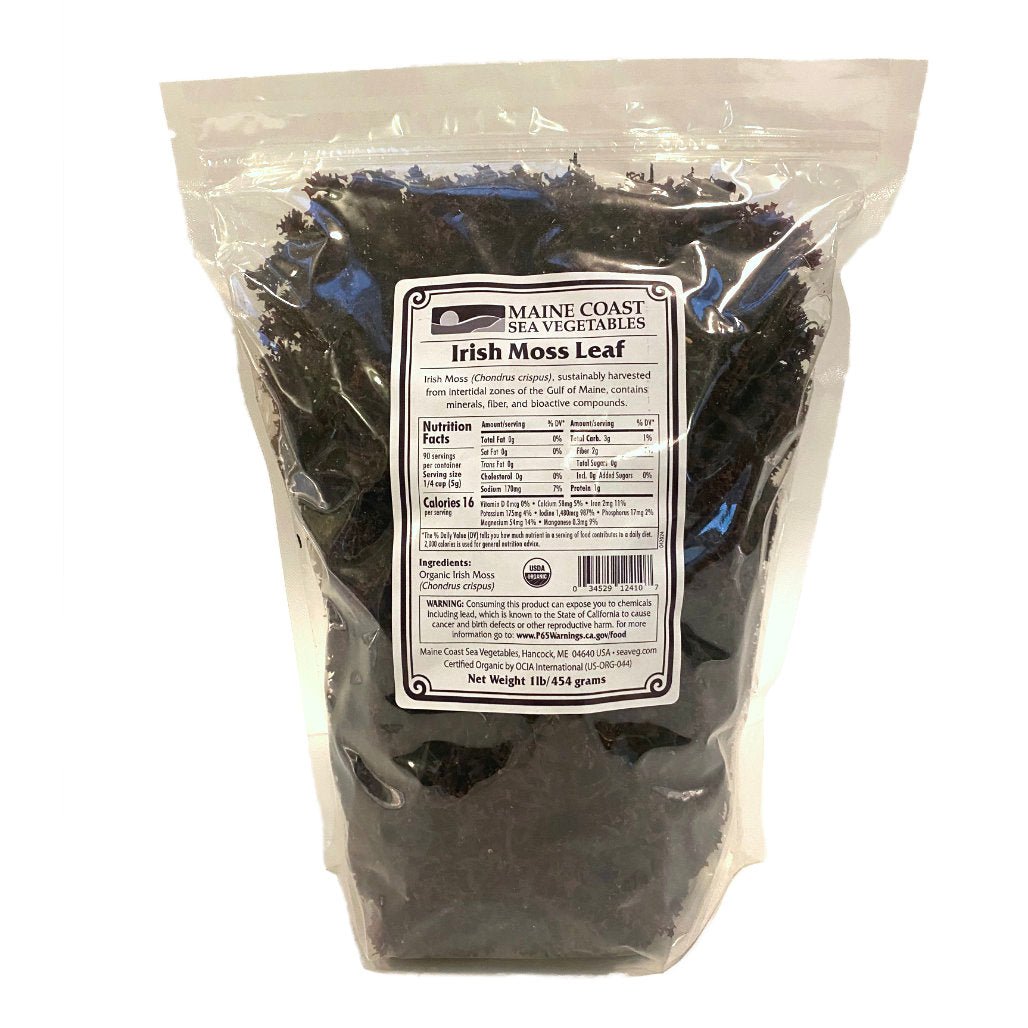Organic Irish Moss Whole Leaf Bulk (Chondrus crispus) - "Sea Moss" - W ...