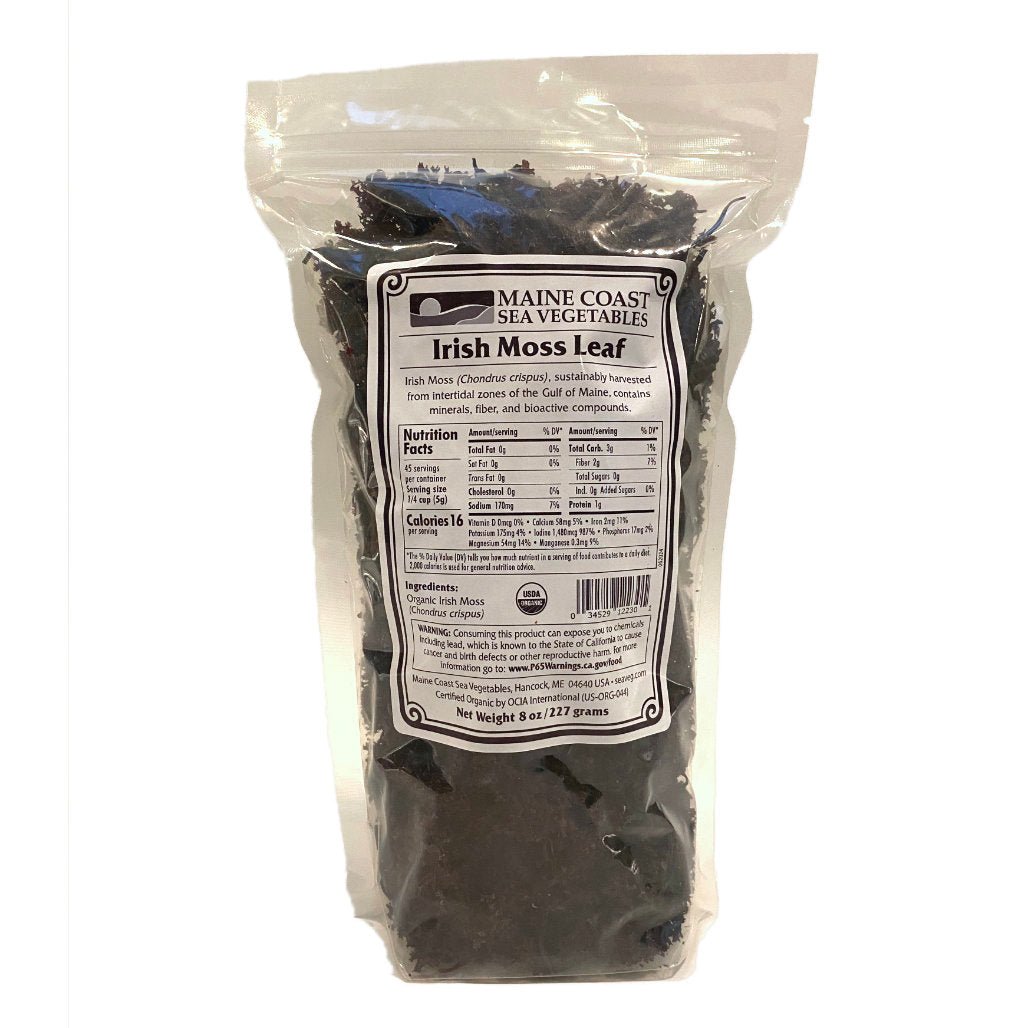 Organic Irish Moss Whole Leaf Bulk (Chondrus crispus) - "Sea Moss" - W ...
