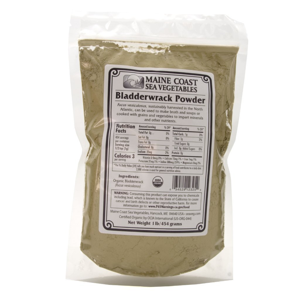 Organic Bladderwrack Powder Bulk (Fucus vesiculosus) - Wild-Harvested ...