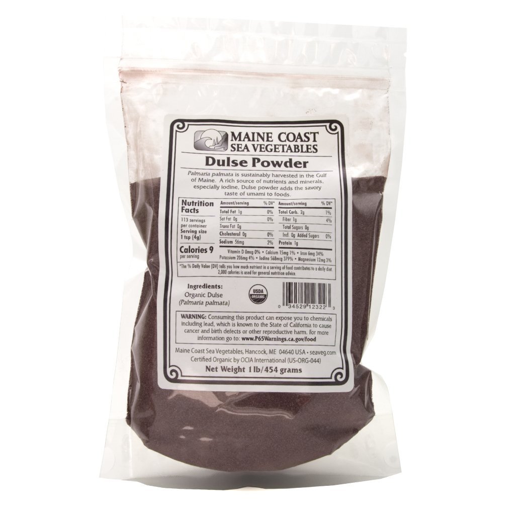 Organic Dulse Powder Bulk (Palmaria palmata) - Wild-Harvested Atlantic ...